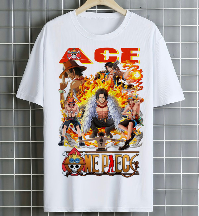 Playera color (Negro lisa) con estampado de One Piece :: anemik ego