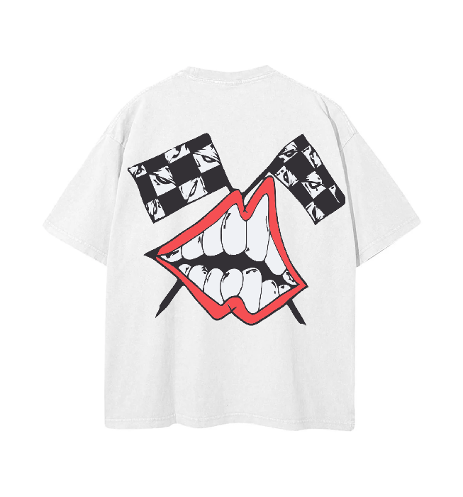 Playera color (Blanca) lisa con estampado de :: anemik ego